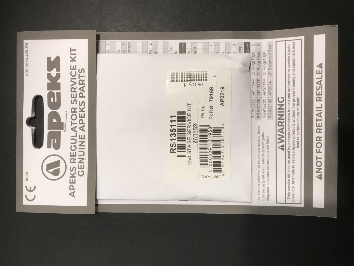 Apeks Regulator Service Kit - Regulator - BPdiving.dk V/Bjarne Lund